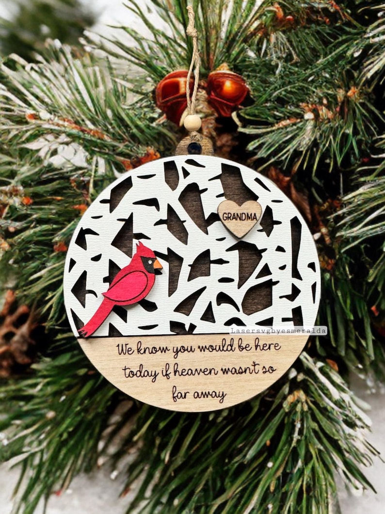 Memorial Ornament SVG: Cardinal Laser Cut File (digital File) - Etsy