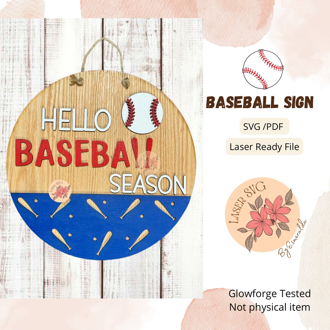 DIGITAL FILE, Baseball Sign SVG Digital File, Baseball Door Sign ...