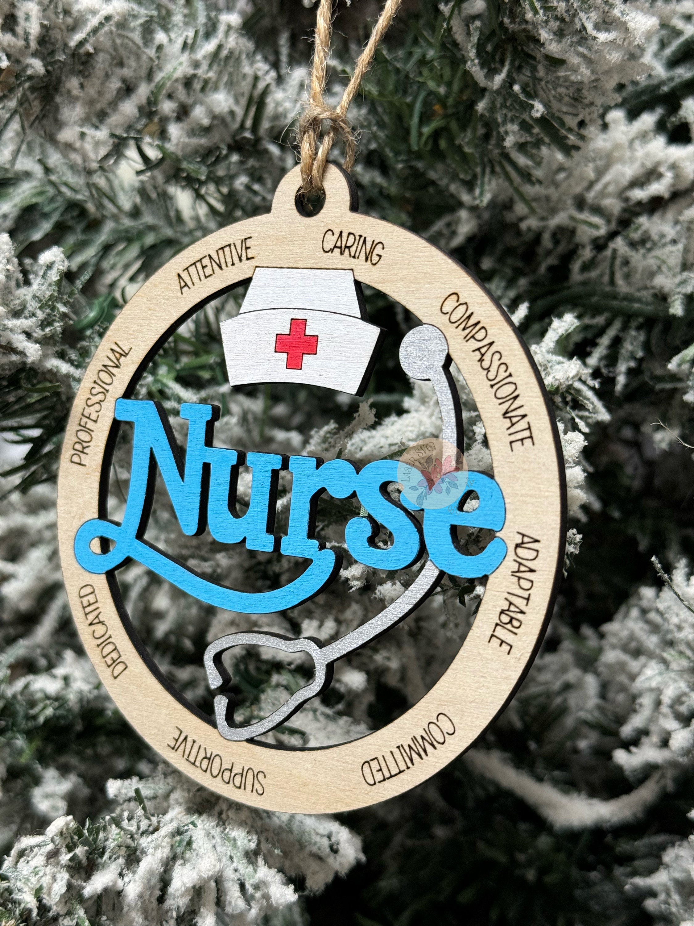 Nurse Christmas Ornament SVG Laser Cut File (digital File) - Etsy