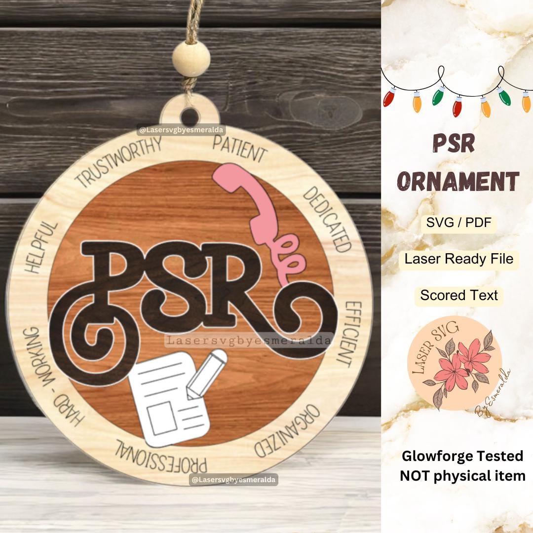 DIGITAL FILE, Psr Laser Ornament, Patient Service Representative ...