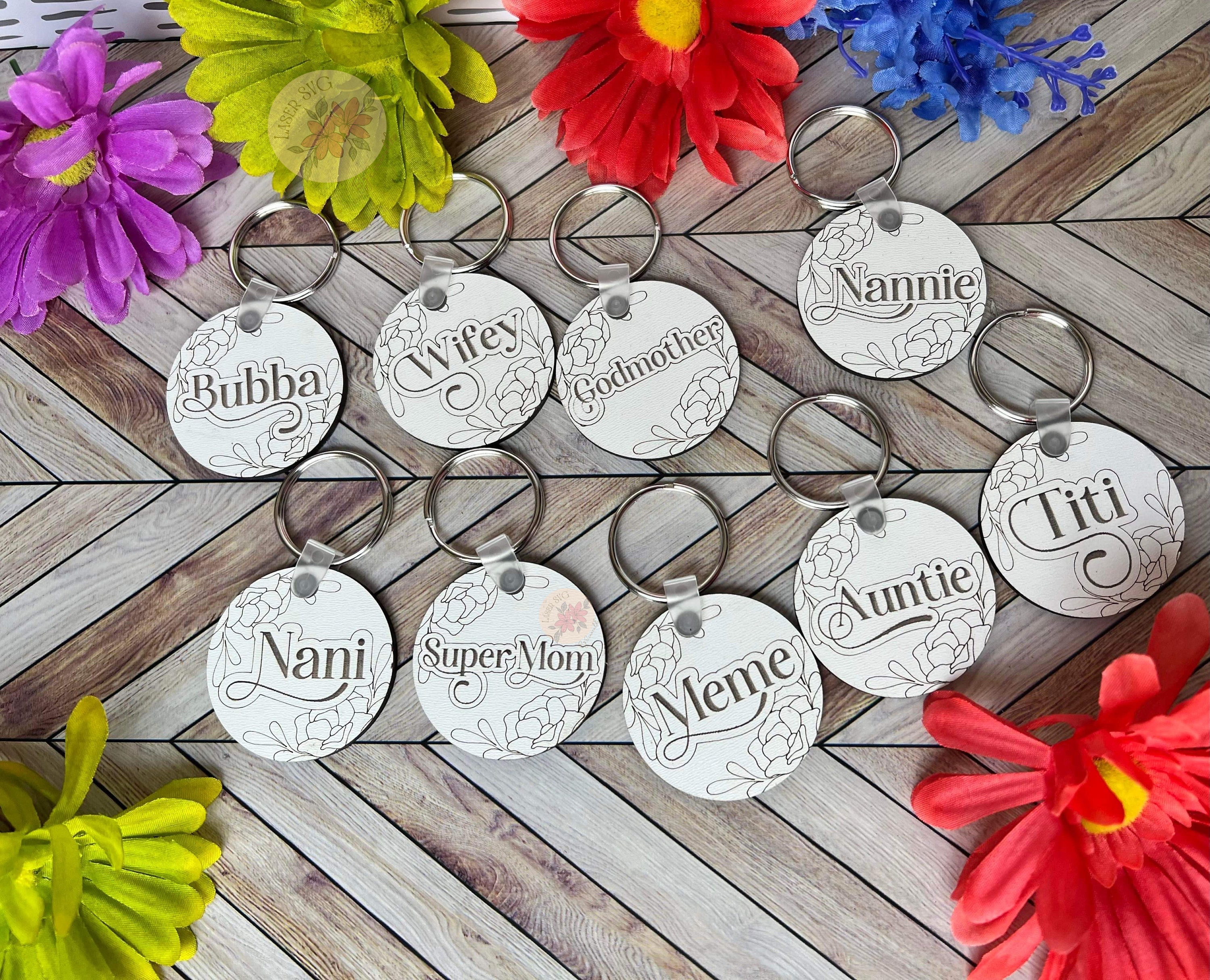 DIGITAL FILE Bundle4 Keychain Bundle Floral Keychain - Etsy