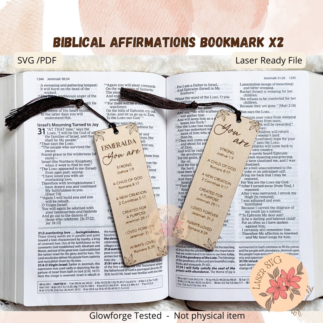 DIGITAL FILE, Bookmarks Files, Bookmark Laser Cut, Bookmark SVG Design ...