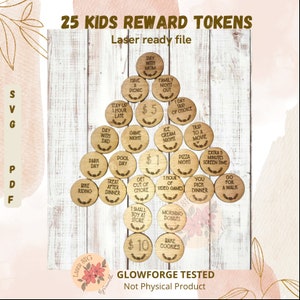 Digital Kids Reward Tokens, Kids Tokens, Reward Jar Tokens, Svg, Pdf ...