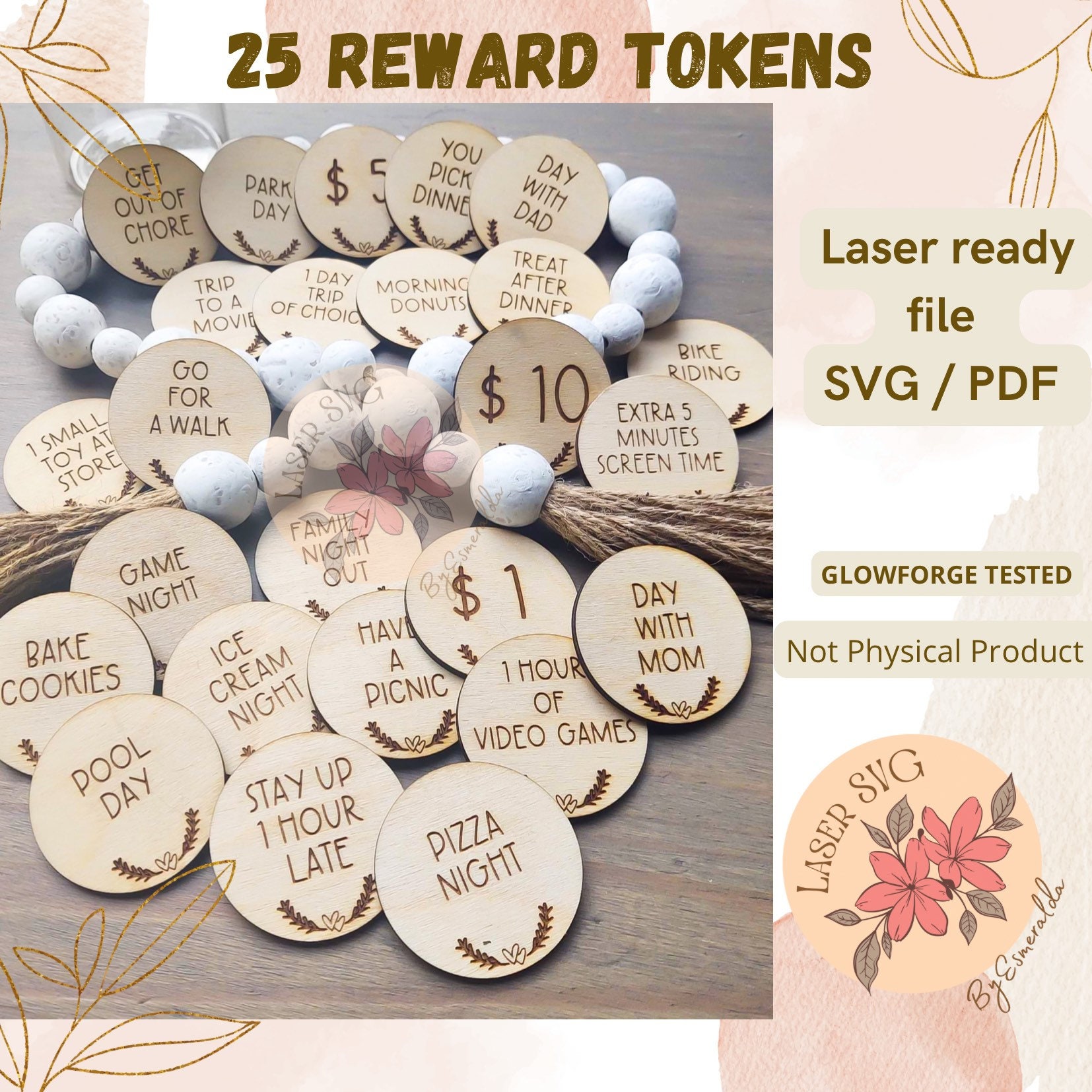 Digital Kids Reward Tokens Kids Tokens Reward Jar Tokens - Etsy