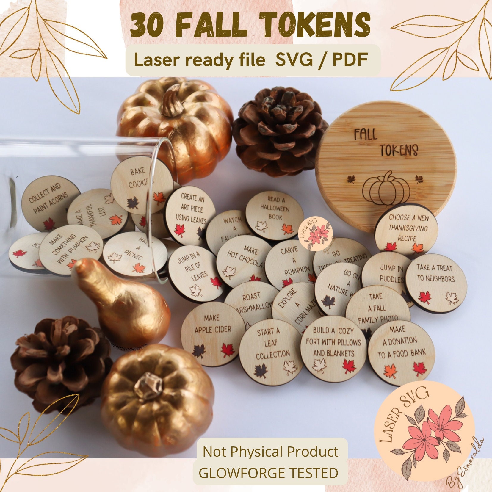 DIGITAL FILE Fall Activities Glowforge Files Fall Laser - Etsy