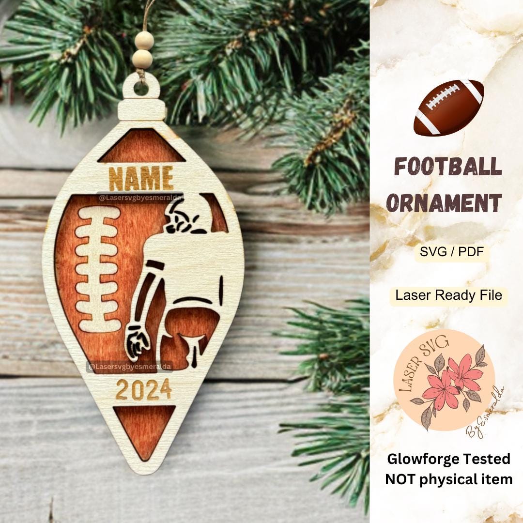 Football Ornament SVG: Bauble Laser Cut File (digital Download) - Etsy