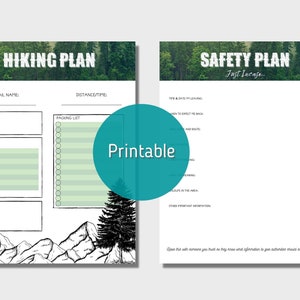 Hike Planner, Printable, Hiking Safety, Adventure Planner, Safety Plan ...