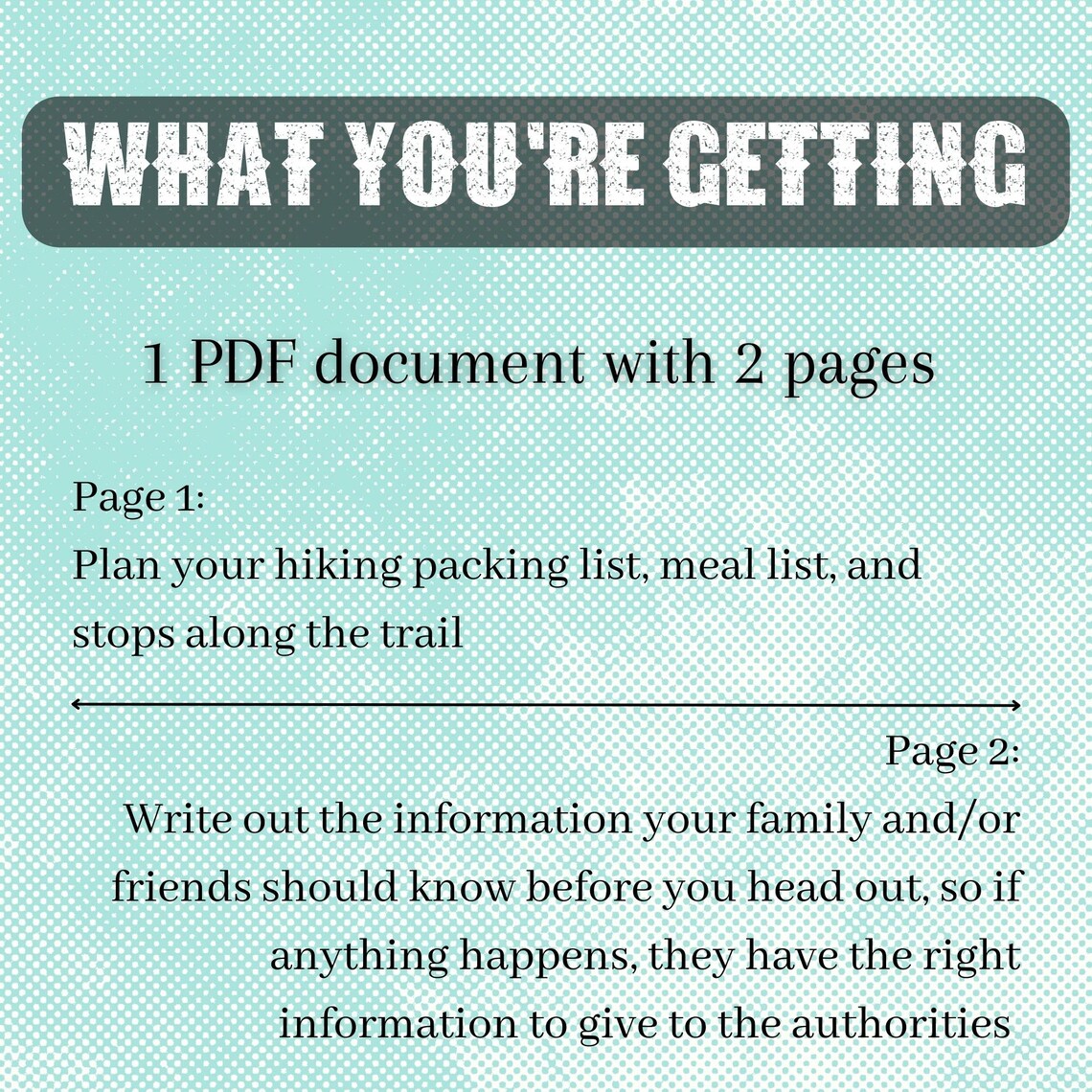 Hike Planner, Printable, Hiking Safety, Adventure Planner, Safety Plan ...