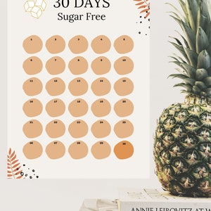 30 Day Challenge Sugar Free (no Sugar) Printable PDF Digital File - Etsy