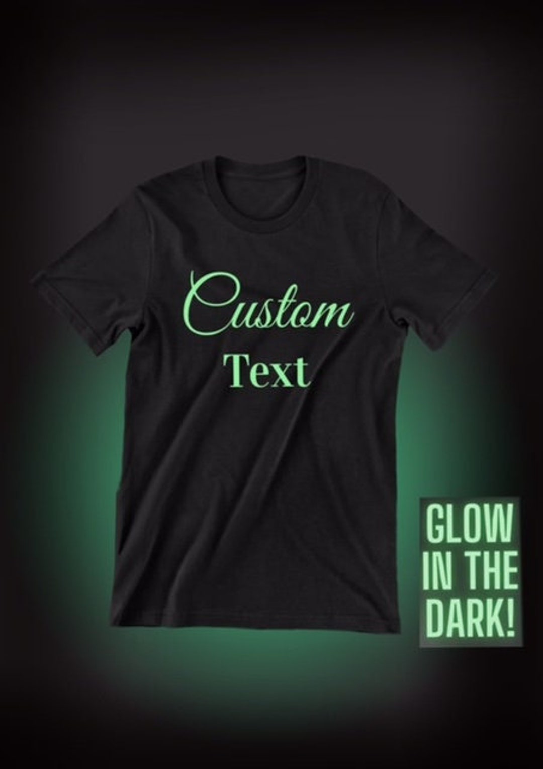 Custom T-shirt, T-shirt, Glow in the Dark Shirt, Personalized Shirt ...