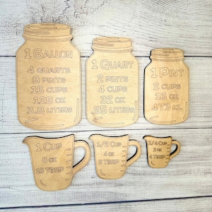 Measuring Bundle Mason Jar, Farmhouse Decor, Stencil Cut File ...