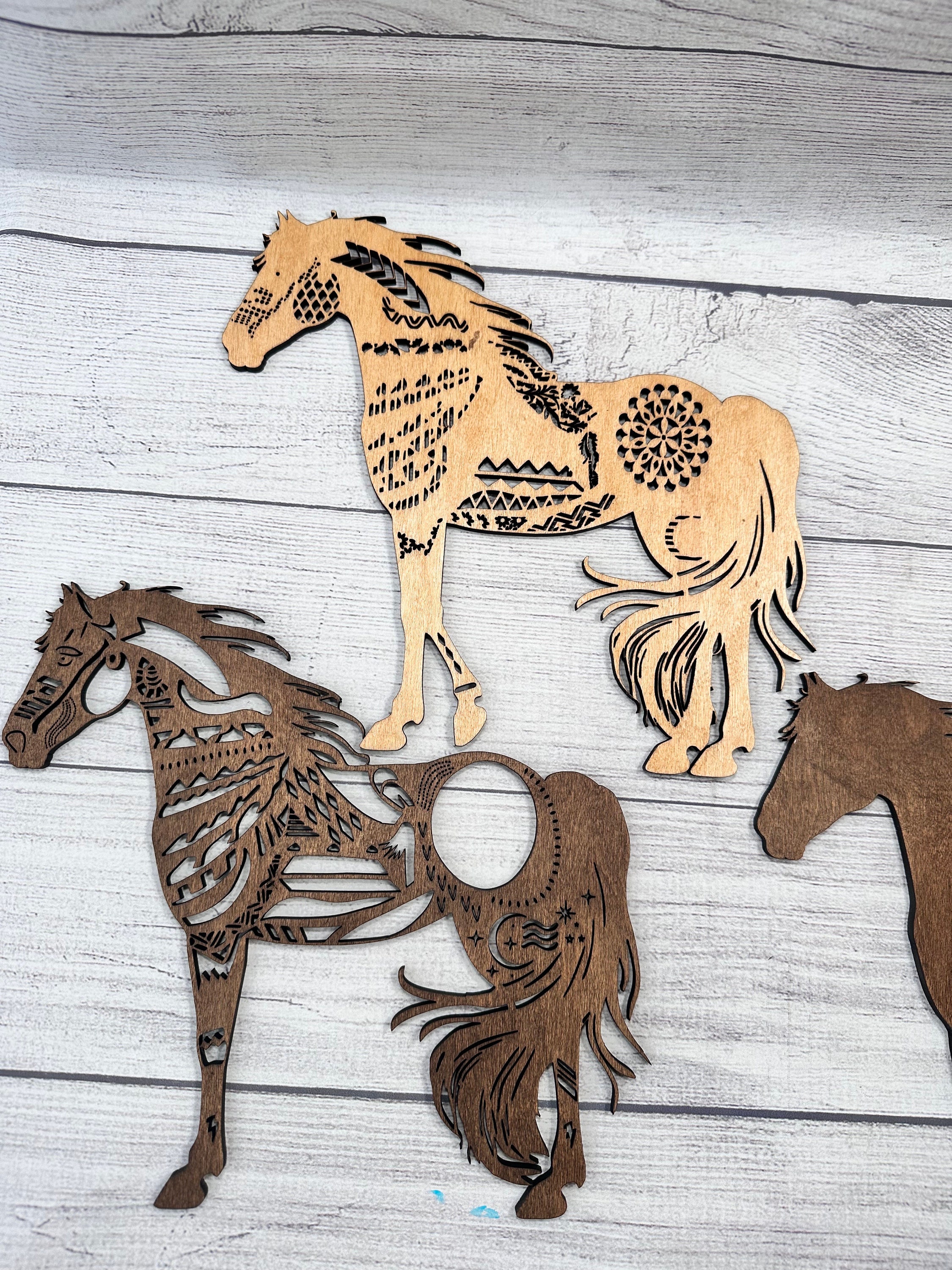 Diseño de caballo 2 Archivo láser SVG Proyecto de corte DIY - Etsy México