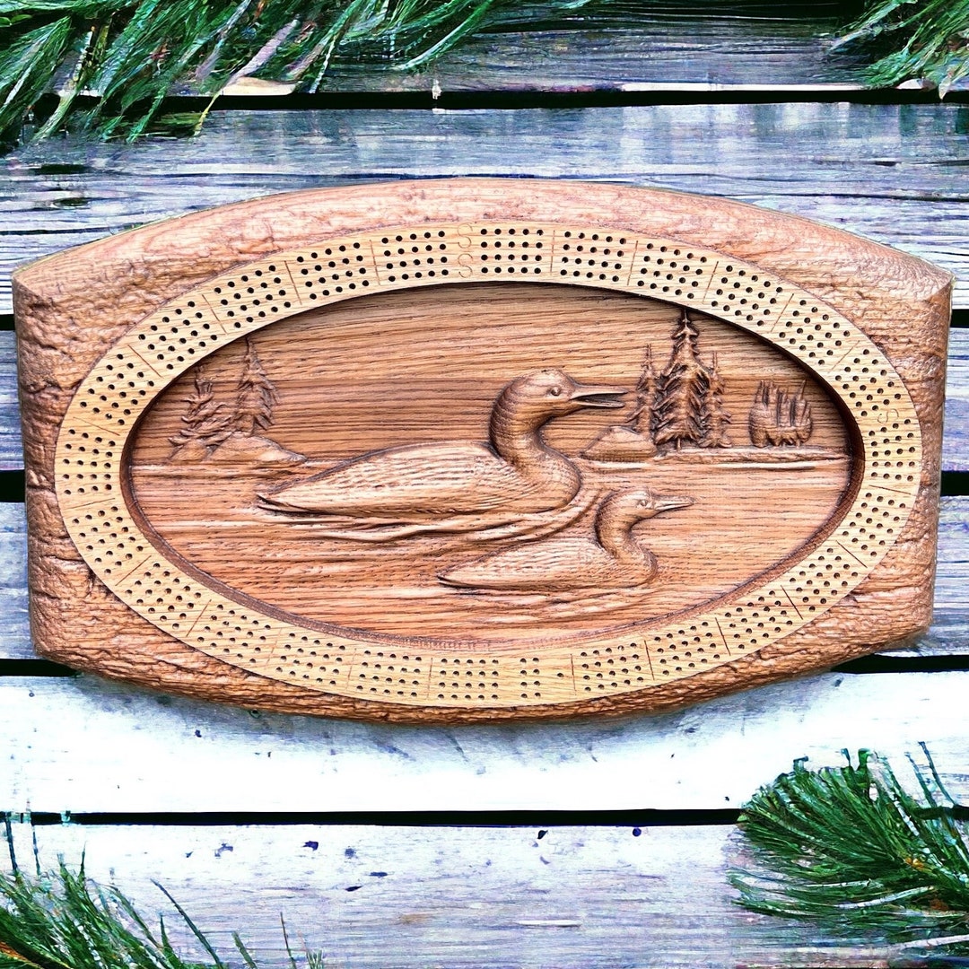 Lake Loon Cribbage Board, Family Game, Wildlife Décor, 29 Cribbage ...