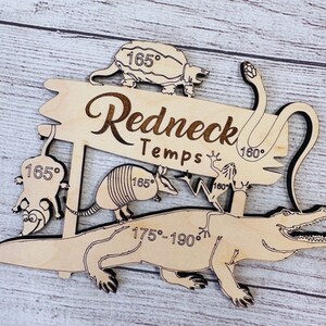 Redneck Meat Temps, SVG, Men's Decor, Laser Ready, Temperature Chart ...