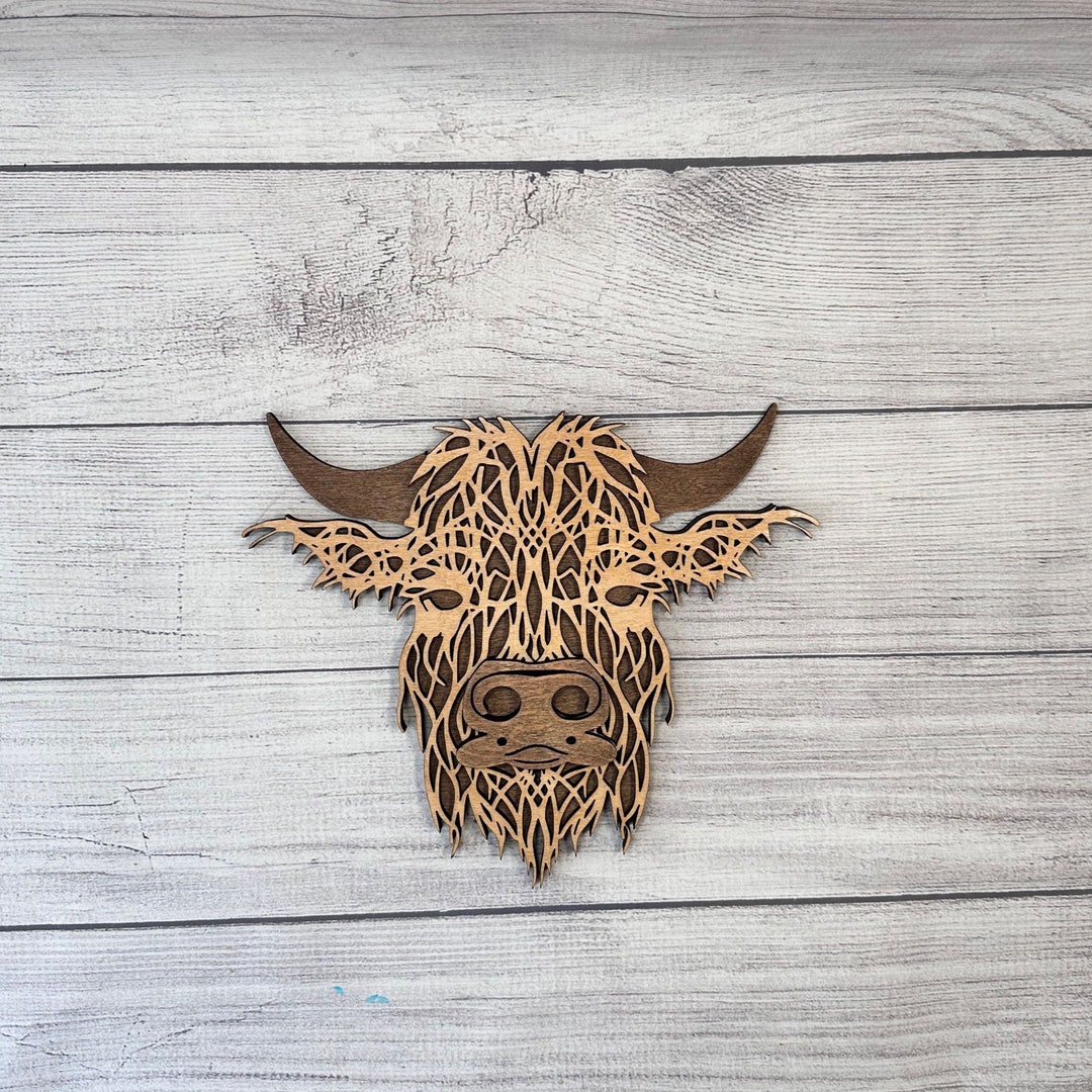 Highland Cow SVG, Cow File, Layered Wall Decor, Farmhouse Front Door ...
