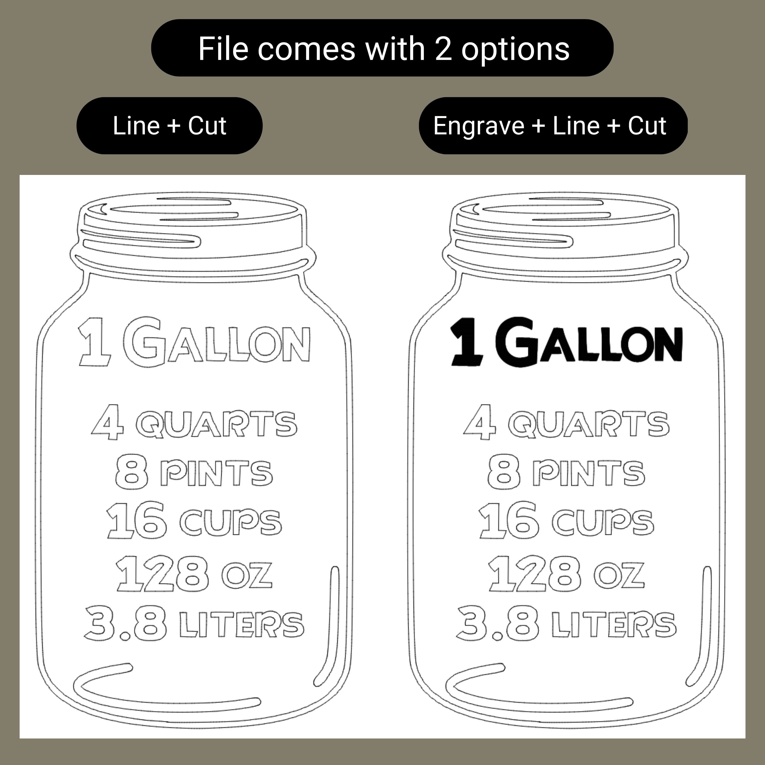 Measuring Bundle Mason Jar Farmhouse Decor Stencil Cut File - Etsy
