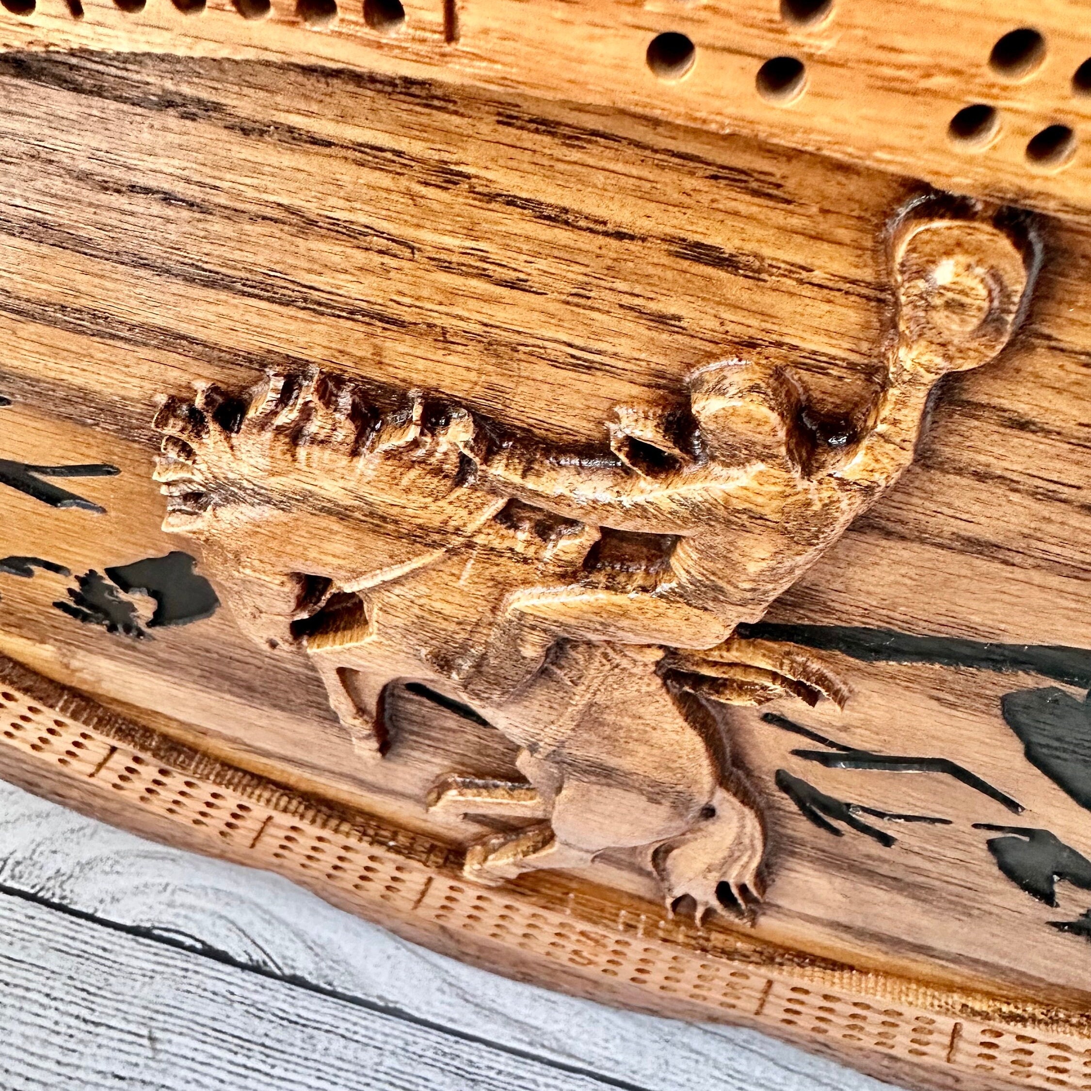3D Horse Cowboy Wooden Cribbage Board Wedding Gift - Etsy