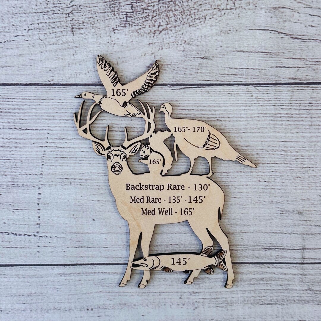 Wild Game SVG, Laser Ready, Temperature Chart, Kitchen Conversion ...