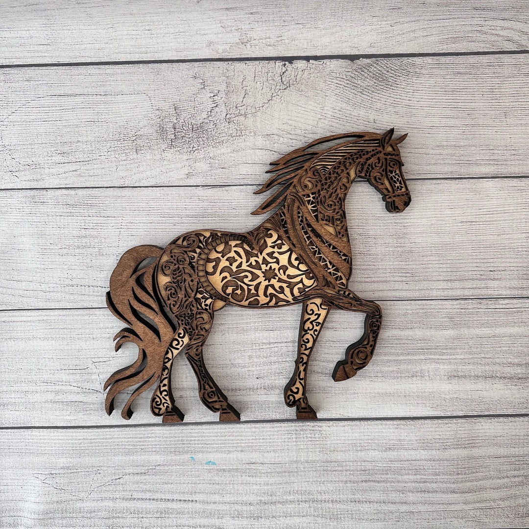 Horse SVG, Laser Cut Project, DIY SVG, Cutting Machine, Glowforge ...