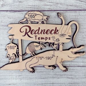 Redneck Meat Temps, SVG, Men's Decor, Laser Ready, Temperature Chart ...