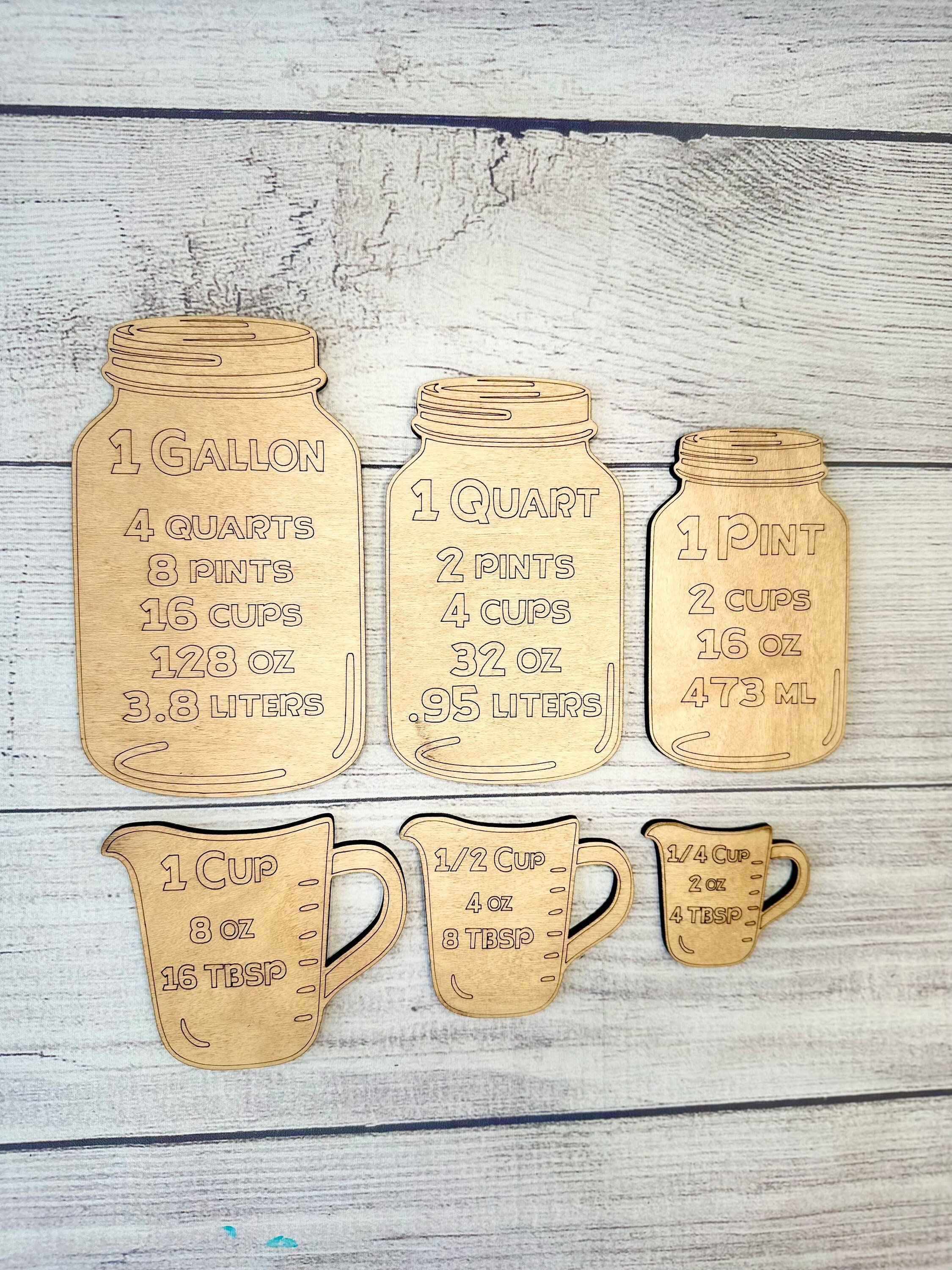 Measuring Bundle Mason Jar, Farmhouse Decor, Stencil Cut File ...