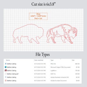 Buffalo SVG File – Laser Cut Buffalo Outline and Solid Buffalo Shape ...