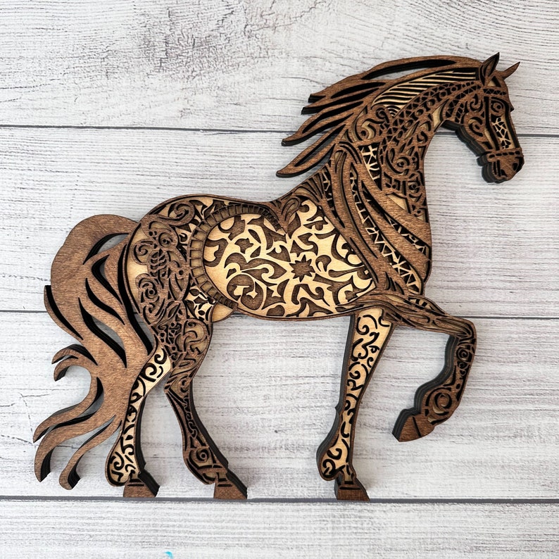 Caballo SVG Proyecto de corte láser DIY SVG Máquina de - Etsy México