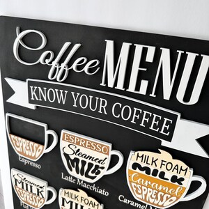 Coffee Menu Engrave Cut File for Lasers Coffee Bar Sign - Etsy