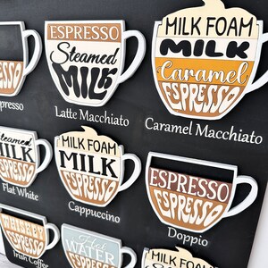 Coffee Menu Engrave Cut File for Lasers Coffee Bar Sign - Etsy