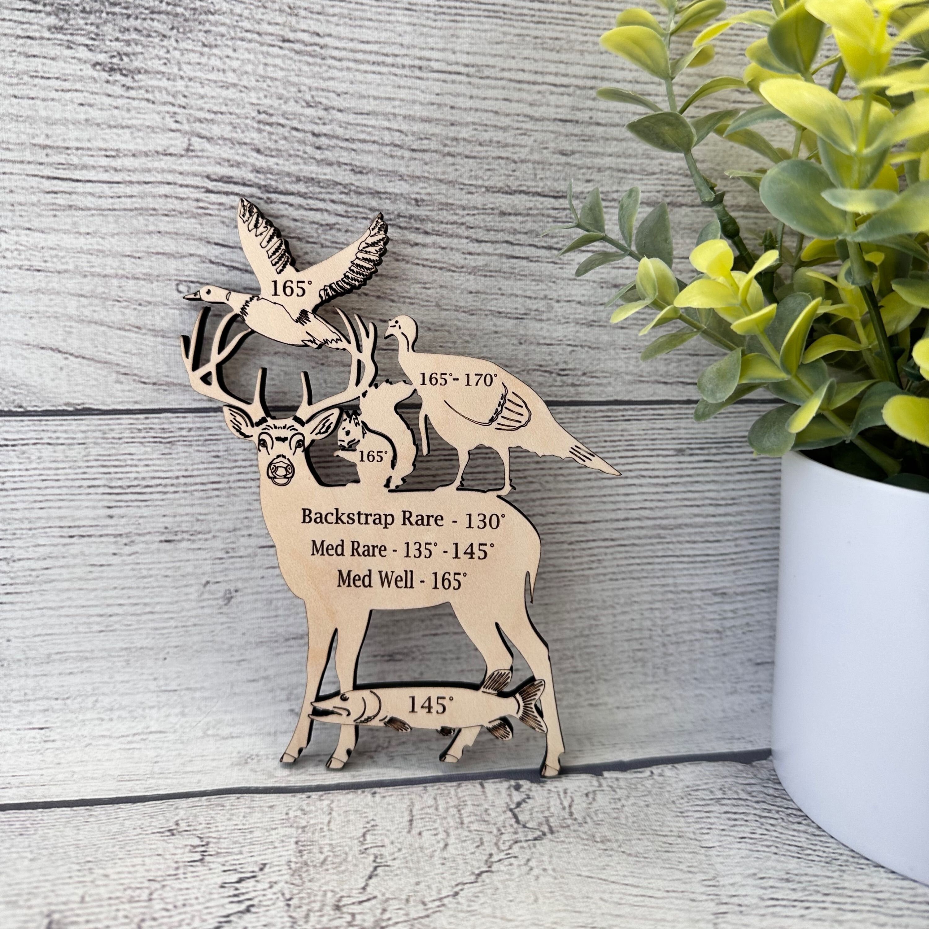Wild Game SVG, Laser Ready, Temperature Chart, Kitchen Conversion ...