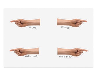 Pointing Finger Sticker - Etsy