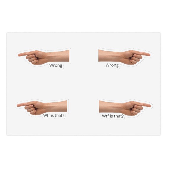 Finger Pointing Sticker Sheets for Laptop or Planner Stickers - Etsy