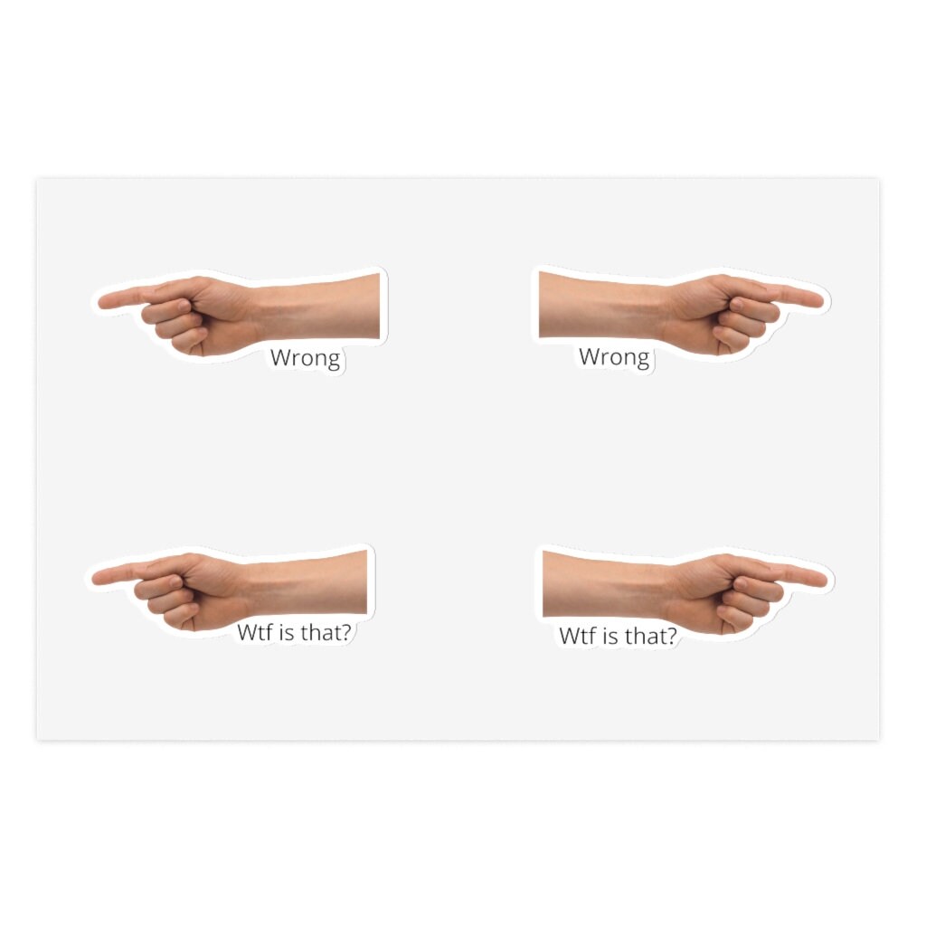 Finger Pointing Sticker Sheets for Laptop or Planner Stickers - Etsy