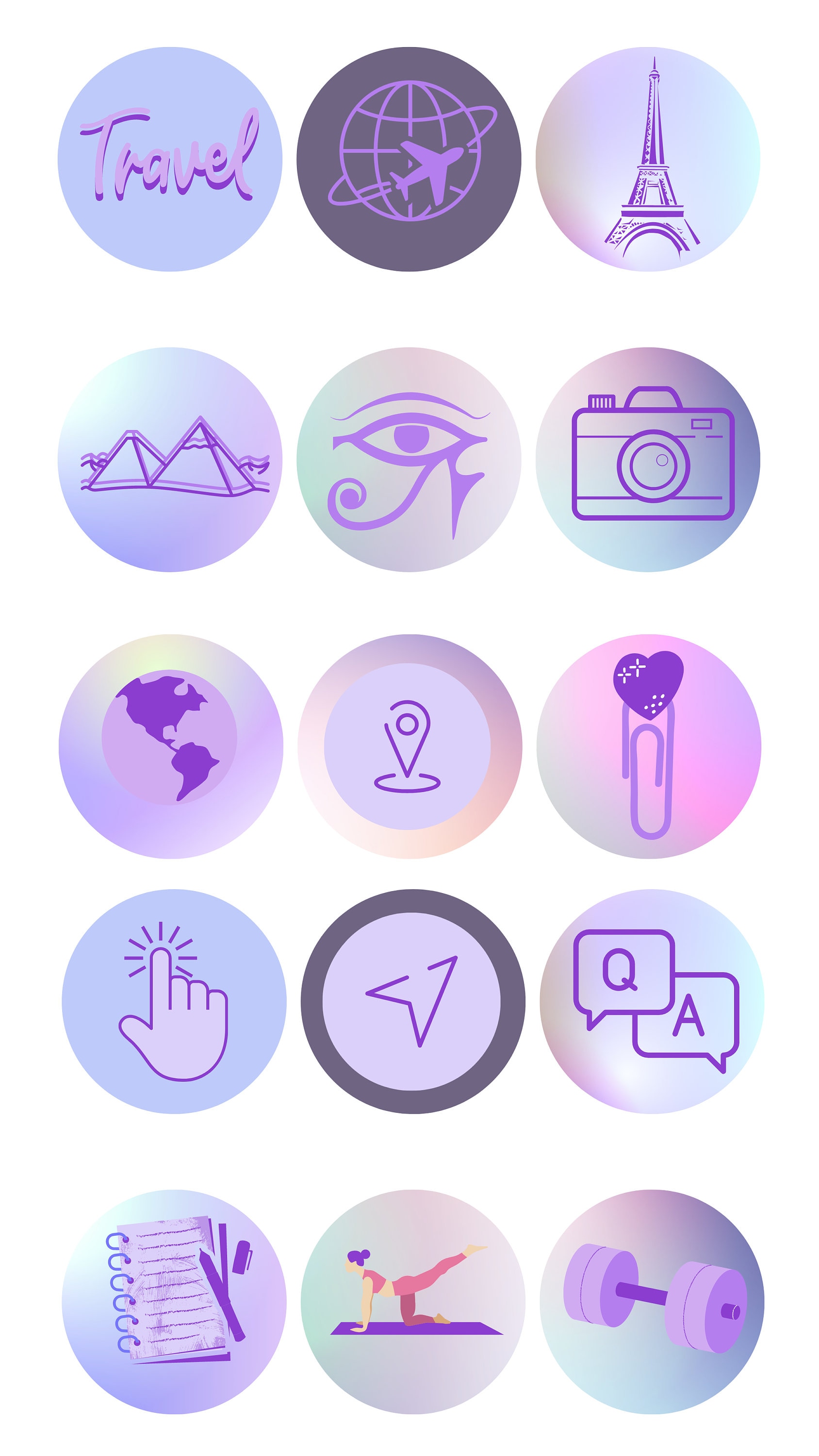 63 Instagram Highlight Covers Aesthetic Purple Tones - Etsy