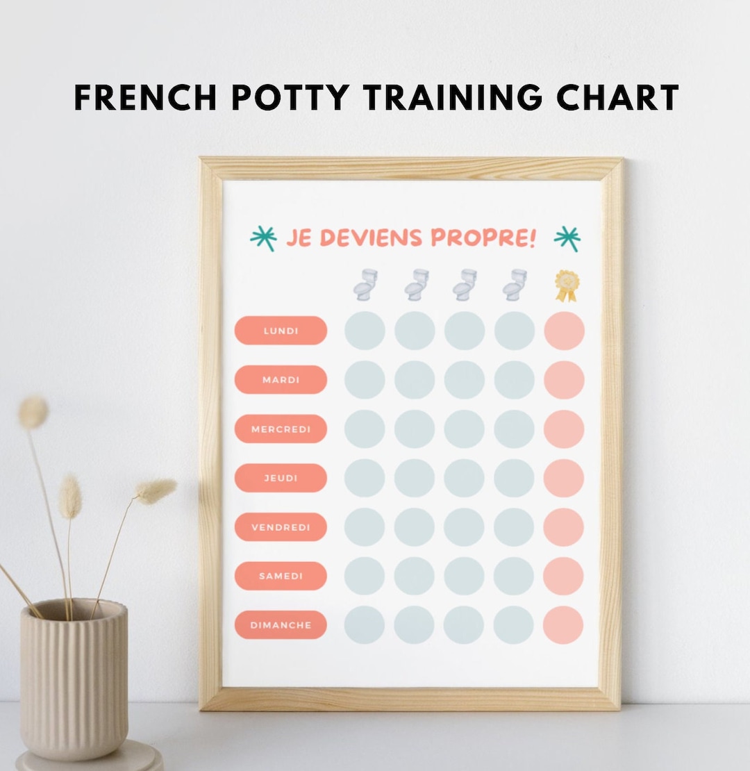 French Potty Training Chart, Tableau D’entraînement à La Propreté ...