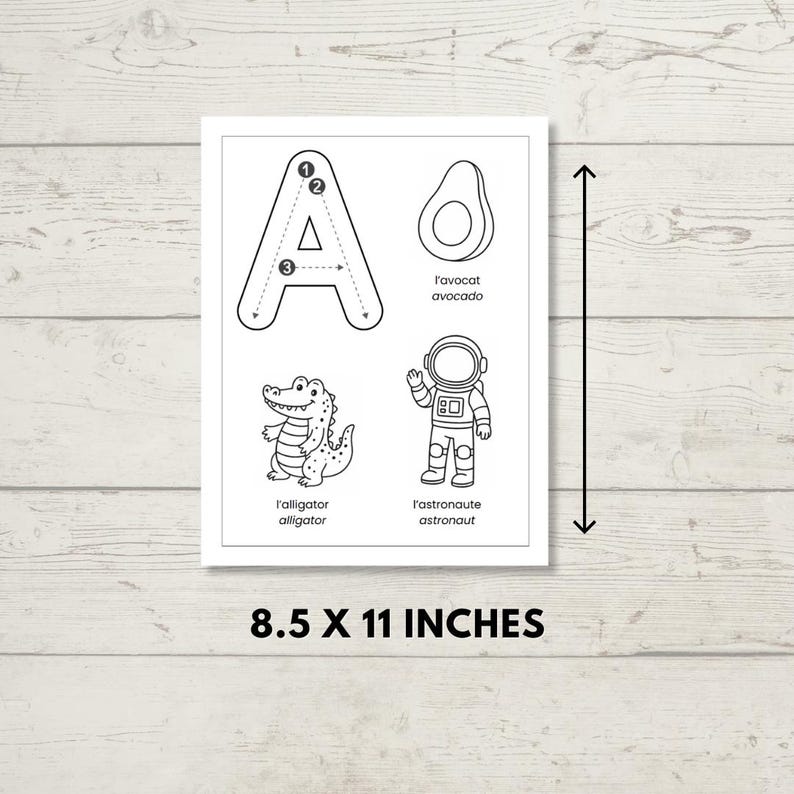 French English Alphabet Coloring Pages: Bilingual Activity (PDF Pattern ...