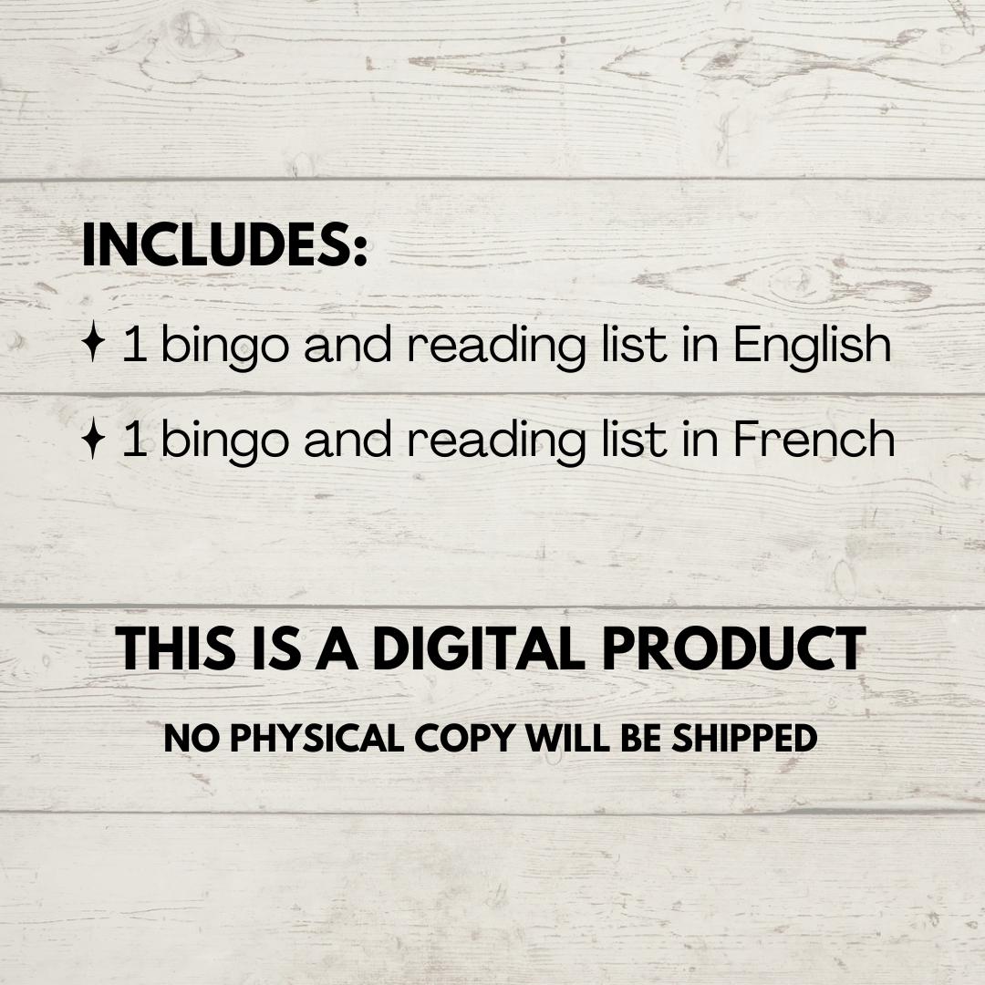 Bilingual Summer Book Bingo, French Reading Activity (PDF) - Etsy