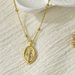 Silver Virgin Mary Bracelet in 24K Gold, Handmade Mother Mary Bracelet ...