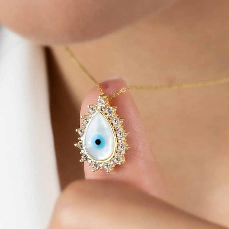 Teardrop Eye Necklace - Etsy