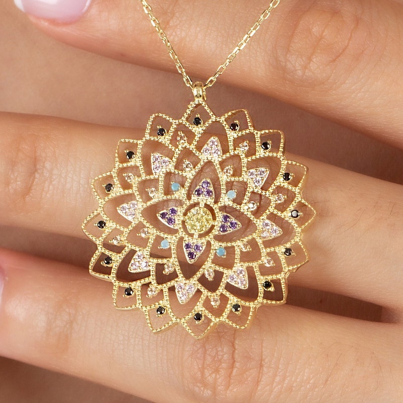 Vintage Geometric Necklace - Etsy