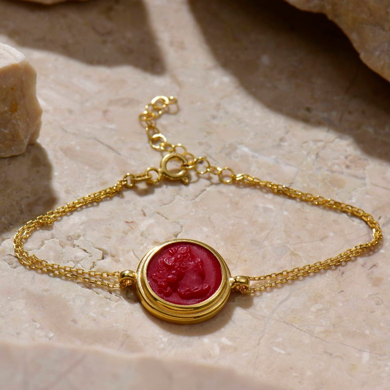 Antique Red Intaglio - Etsy