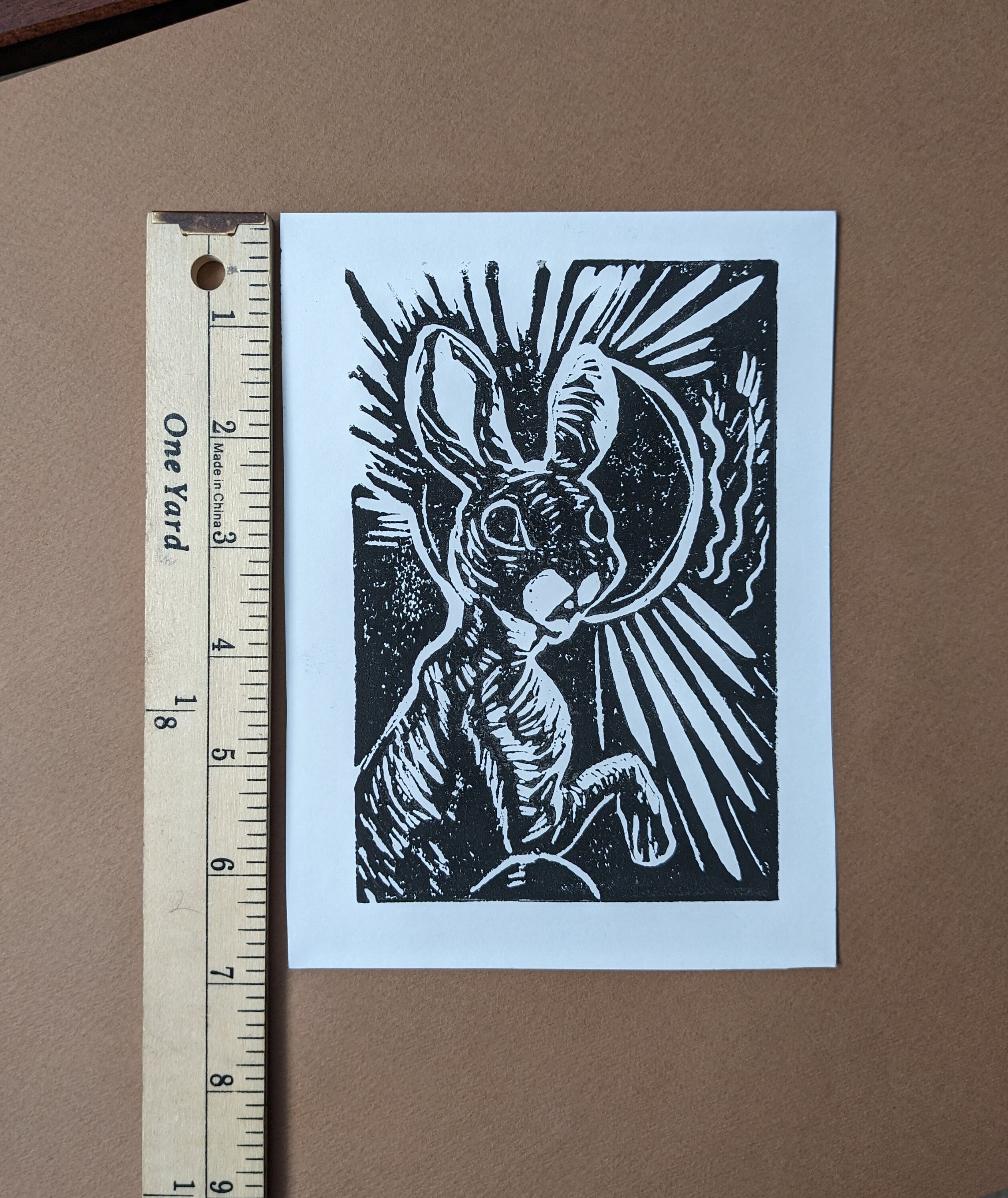 Watership Down Inspired | Rabbit Block Print | the Prophet| Black and ...