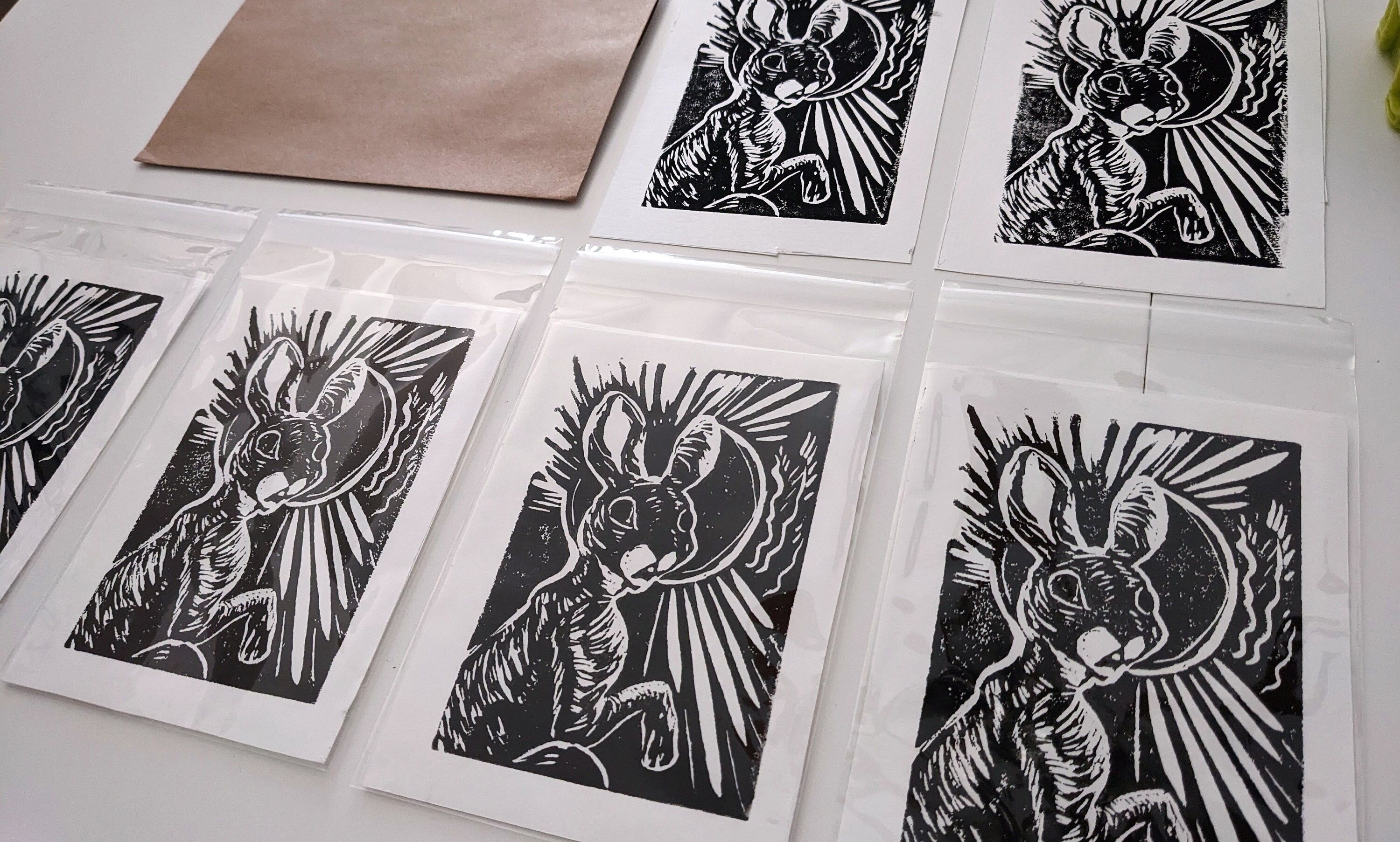 Watership Down Inspired | Rabbit Block Print | the Prophet| Black and ...