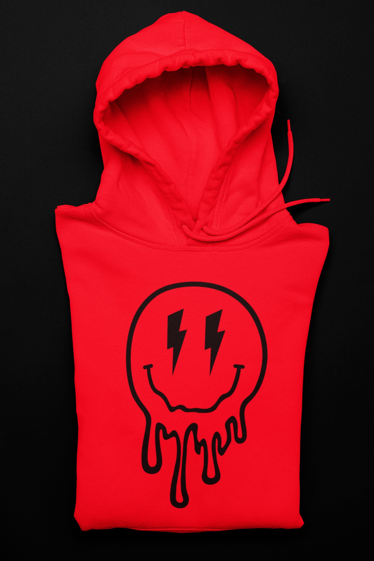 Drippy Smiley Face Hoodie - Etsy