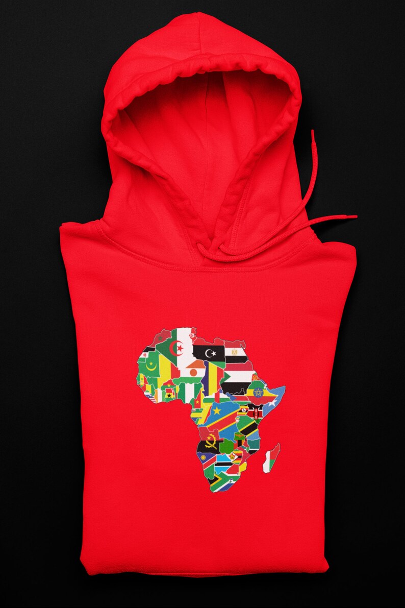African Countries With Flags Hoodie - Etsy