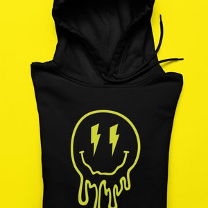Drippy Smiley Face Hoodie - Etsy