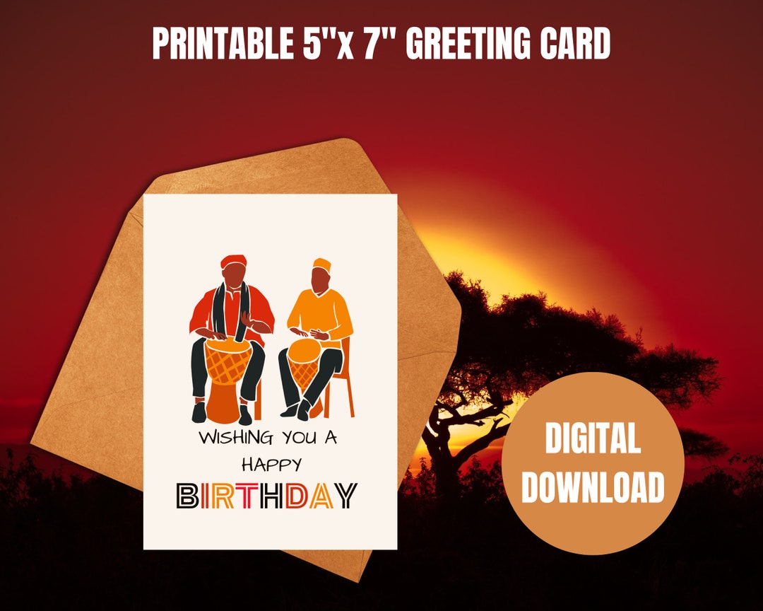 African Greeting Cards, Birthday Cards, Black Greeting Thank You Cards ...