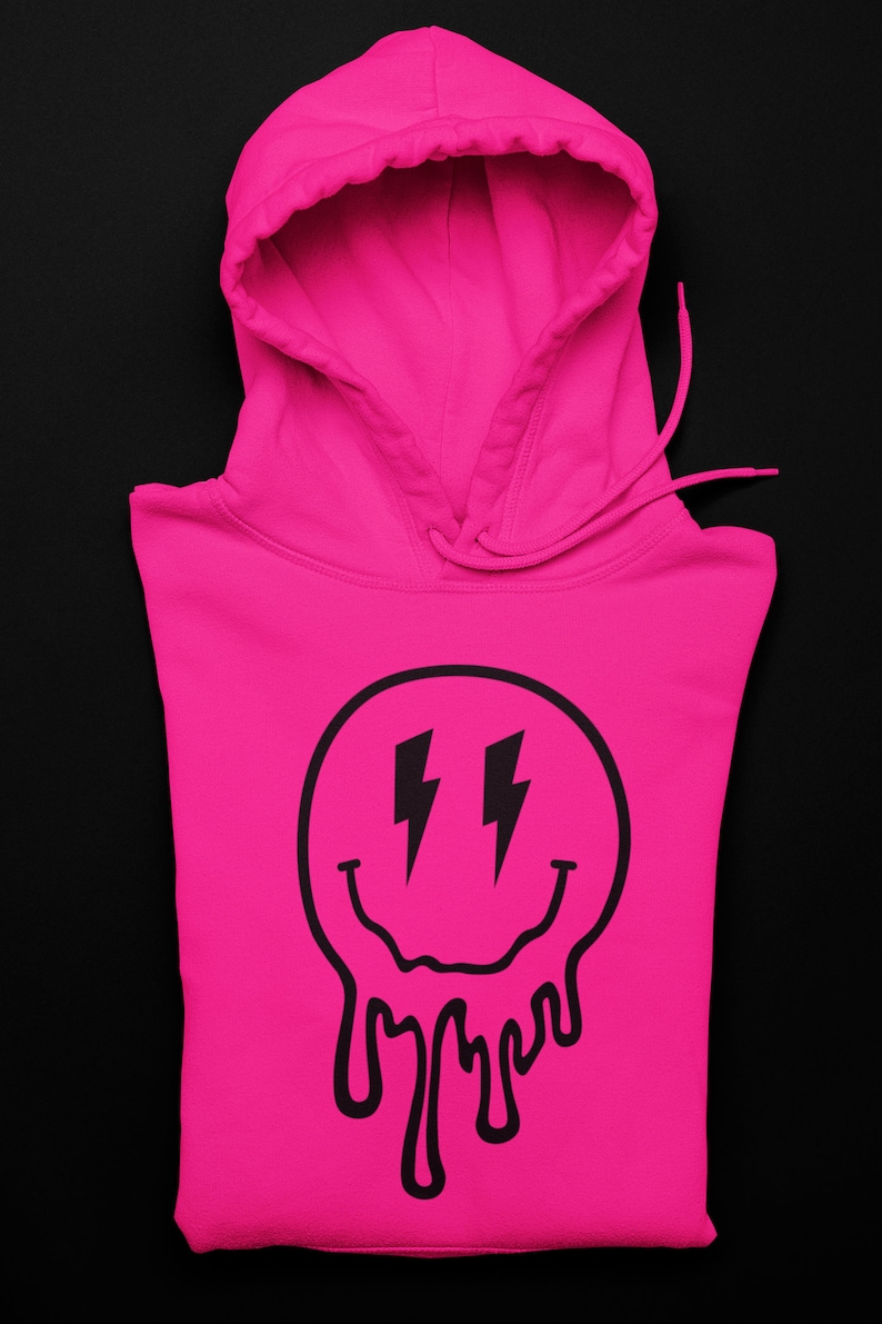 Drippy Smiley Face Hoodie - Etsy