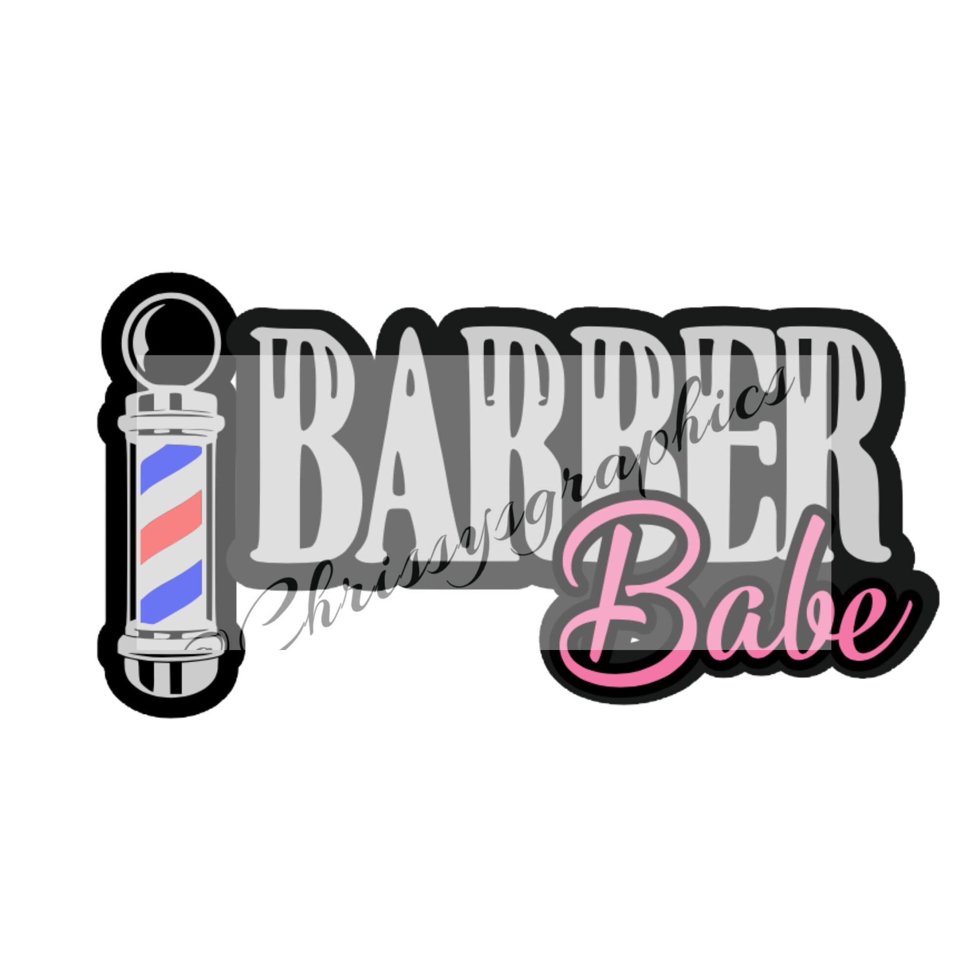 Barber Babe - Sublimation Transparent Png - Etsy
