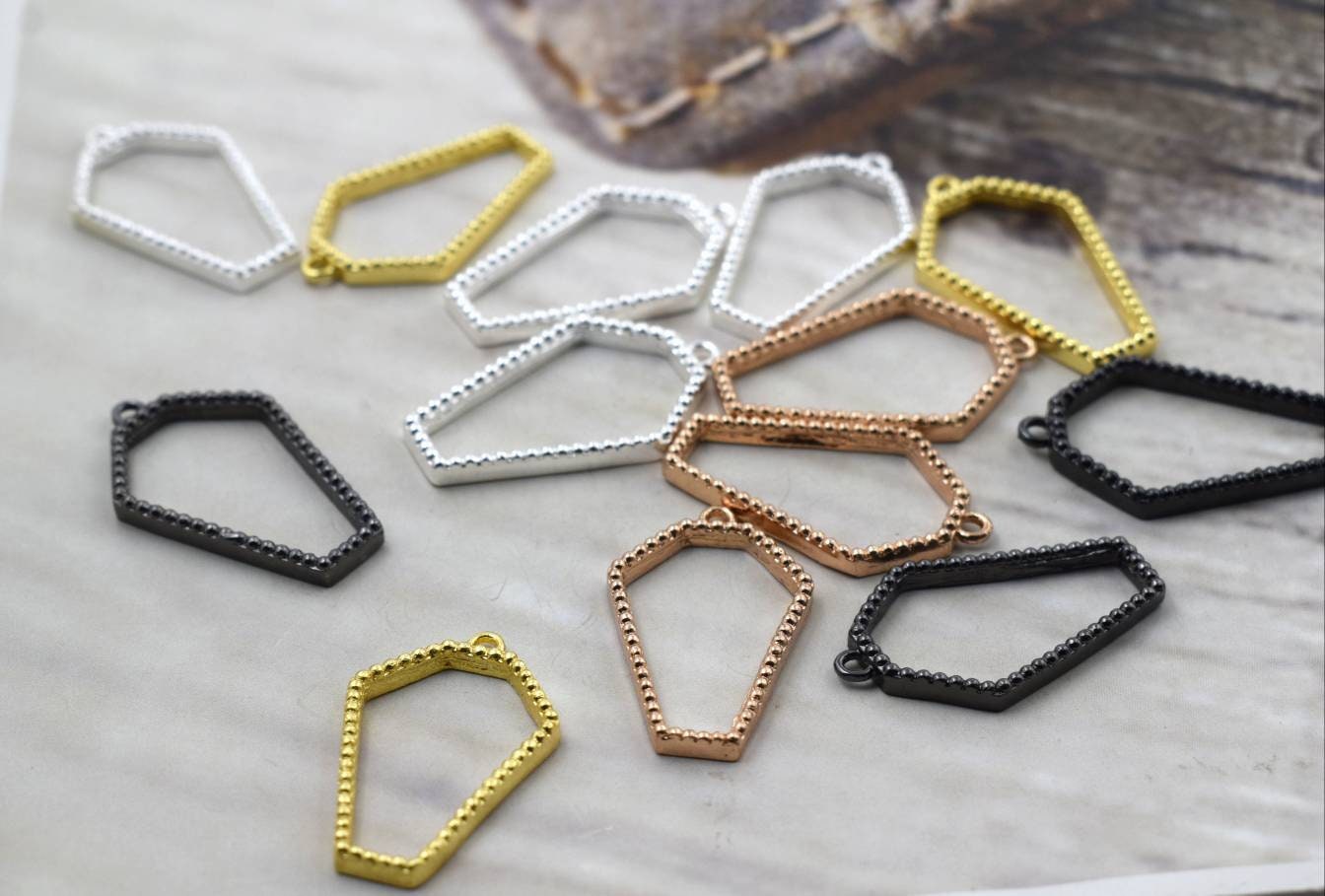 Coffin Bezel Blanks for Keychains. Hollow Frames for DIY Resin Craft ...